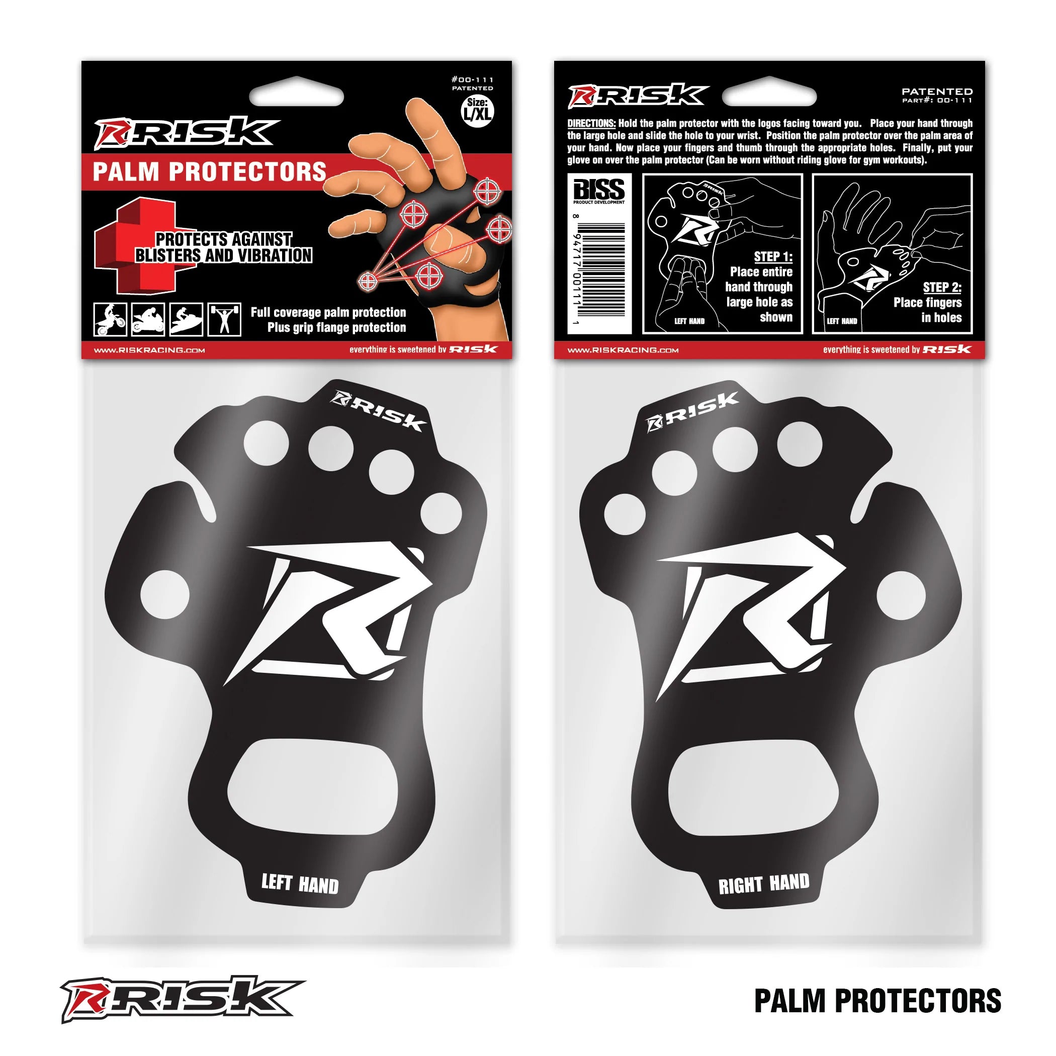 Risk Racing Palm Protectors, Black, X Large – Norman Watt Motorcycles